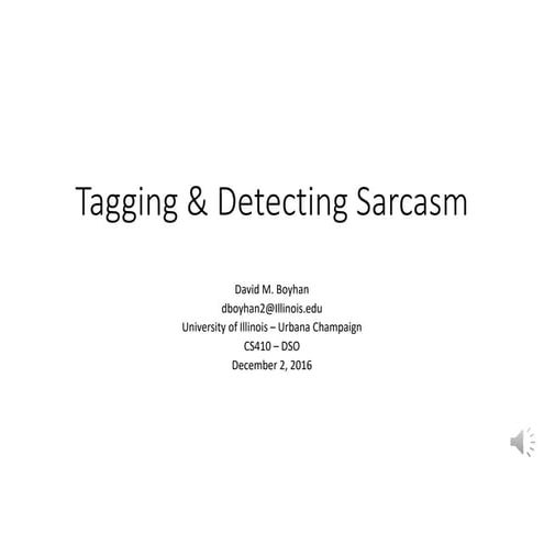 Sarcasm Detection Slides Pdf