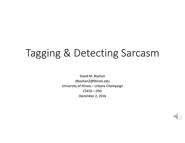 Sarcasm Detection Slides Pdf