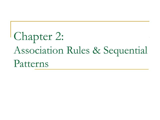 Cs583 association-sequential-patterns | PPT Cs583 association-sequential-patterns | PPT