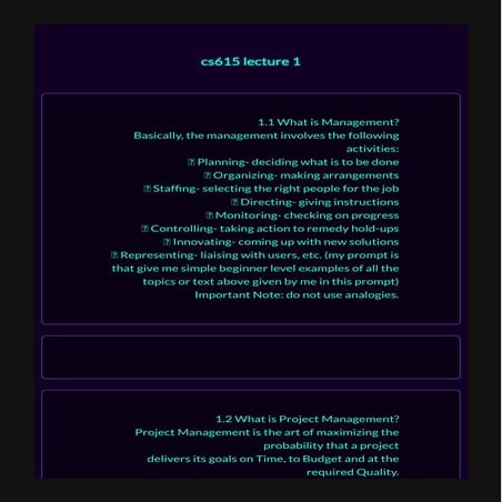 CS615 Software Project Management virtual university of Pakistan ...