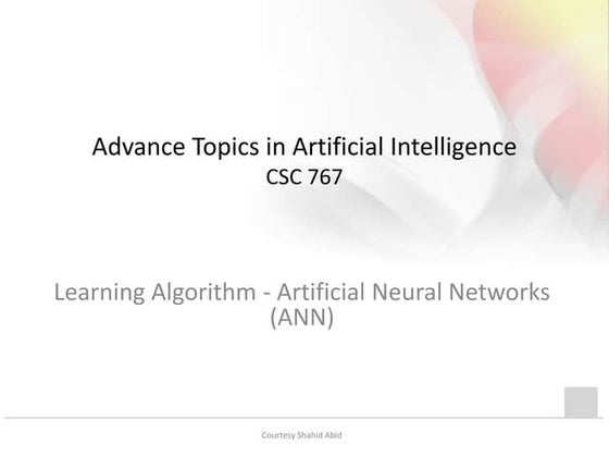 Introduction to Artificial Neural Networks - PART III.pdf