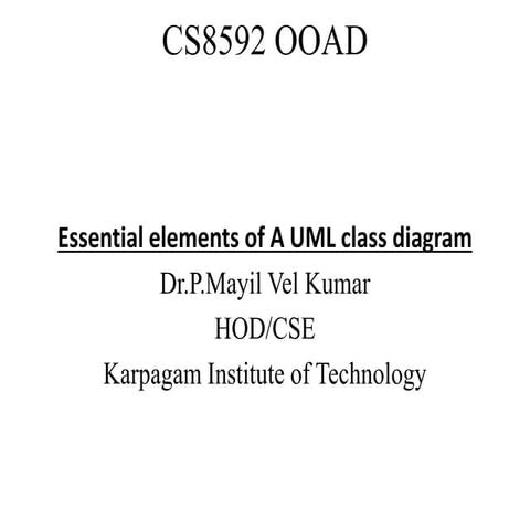Cs8592 ooad unit 2 | PPT