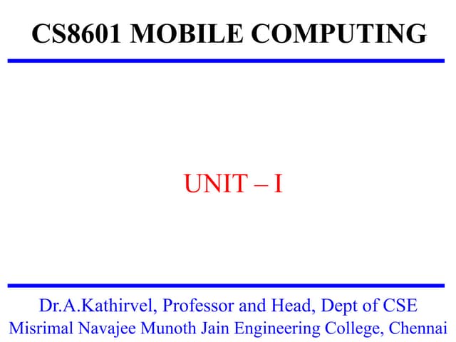 Cs8601 Mobile Computing Ppt 1678
