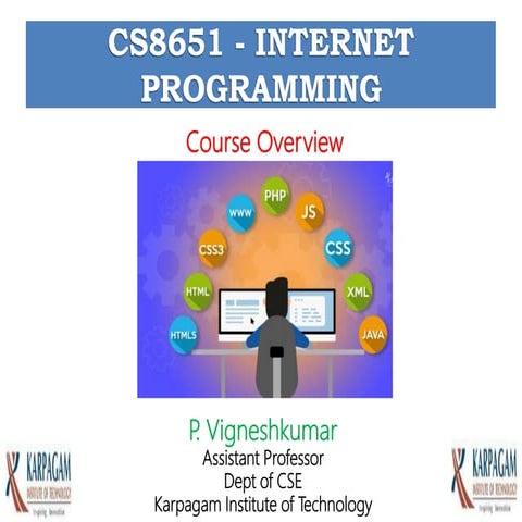 Cs8651 Internet Programming Basics Of Html Html5 Css Ppt 9567