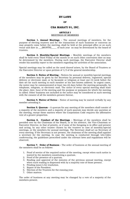 Revised Corporation Code Philippines - Voting Requirements SUMMARY ...