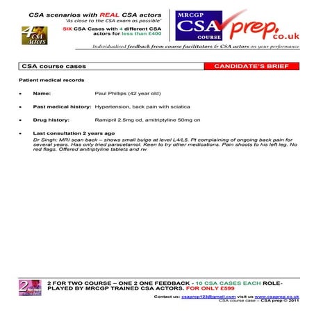 Csa courses cases snoring | PDF