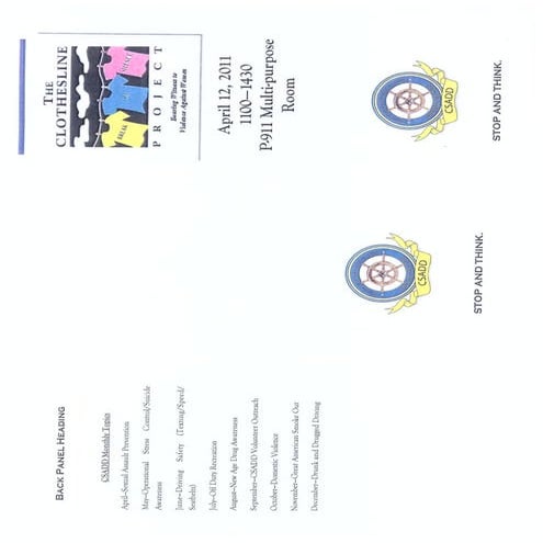CSADD Pamphlet | PDF