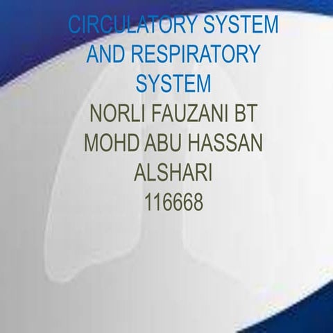 circulatory system and respiratory system | PPT