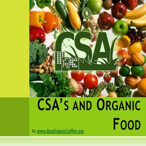 CSAs and Organic Food | PPTX