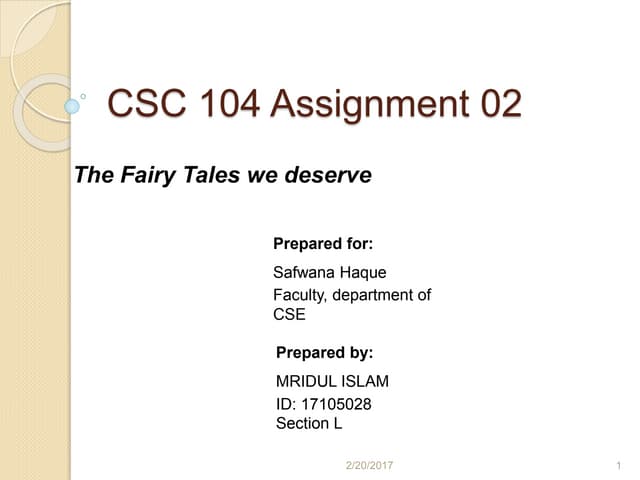 Csc 104 Assignment 02 Ppt