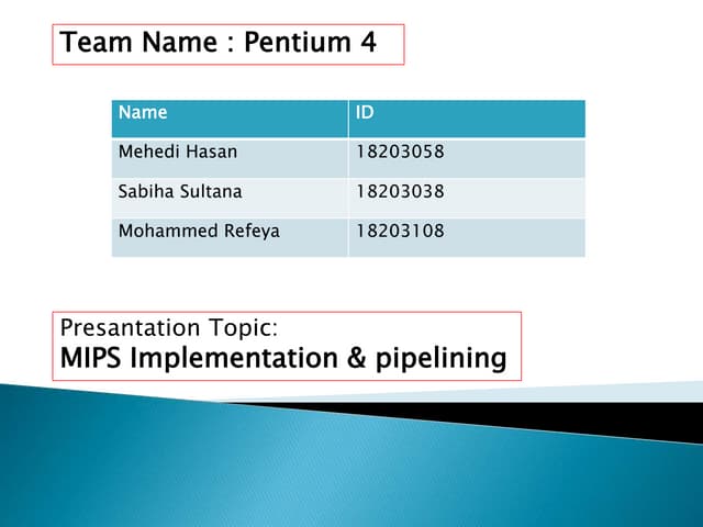 MIPS Implementation and pipelining | PPTX MIPS Implementation and pipelining | PPTX