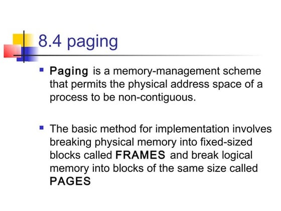 Structure of the page table | PPTX | Databases | Computer Software and ...