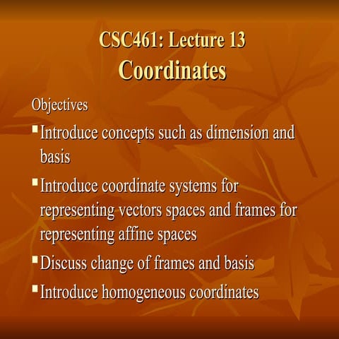 Coordinate System used in general physics | PPT