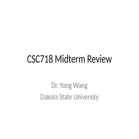 CSC718 Operating Systems and Parallel Programming | PPTX