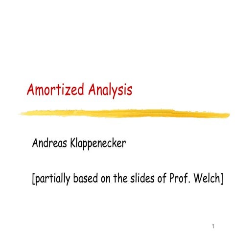 amortized analysis clear explanation with diagrams. | PPT