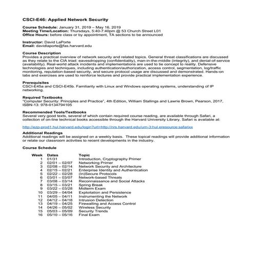 Csci e46-syllabus-spring19-v1-2 | PDF