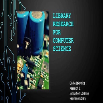CSCI6530: Library Instruction for Research Methods in Computer Science ...