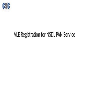 CSC_Protean (NSDL) PAN VLE Registration (1).pptx