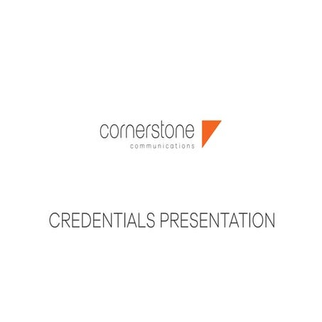 Cornerstone Credentials - part 1 | PPT