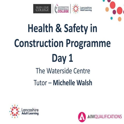 Health & Safety in Construction - Induction info Oct 2020 | PPT