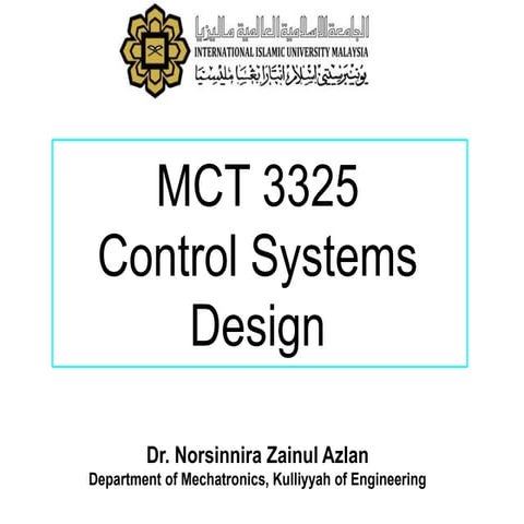 CSD-01 - Introduction to Control System Design.ppt