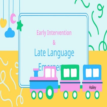 Early Intervention for children speech therapy | PPTX