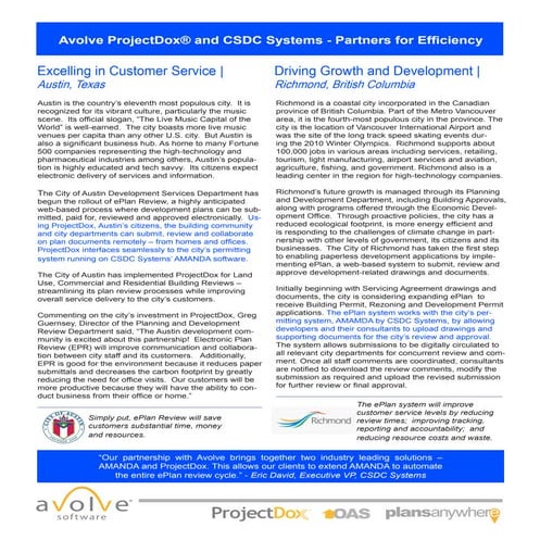 Case Study: Avolve ProjectDox® and CSDC Systems - Partners for Efficiency