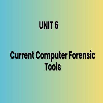 csdf unit 6 current computer forensics tools.pdf