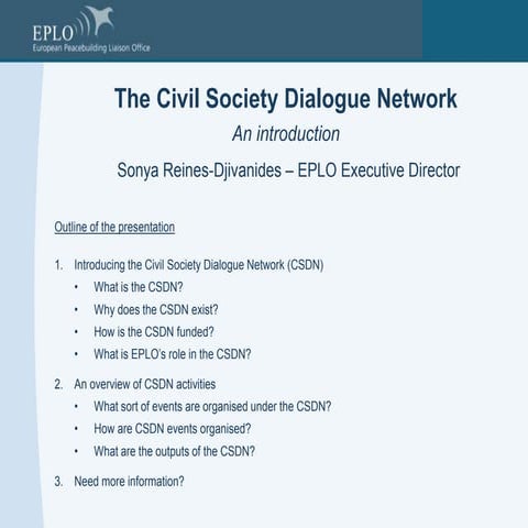 CSDN a Presentation by Sonya Reines-Djivanides | PPT