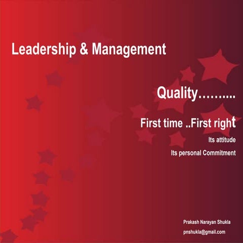 Quality : First Time Right Approach | PPTX