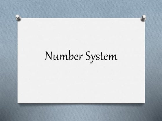 Computer Number system | PPTX