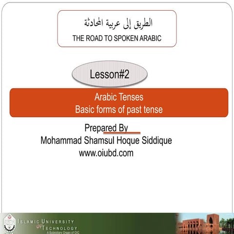 Arabic Past Tense | PPTX