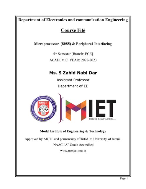 22nd August Final - COA Handout Microprocessor.docx