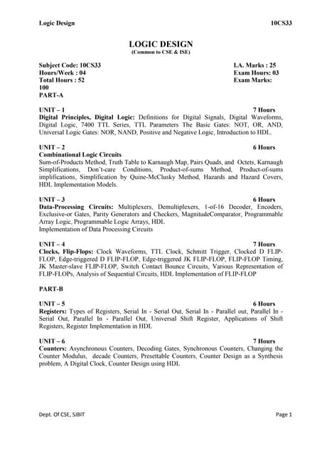 Digital Logic Design | PPT