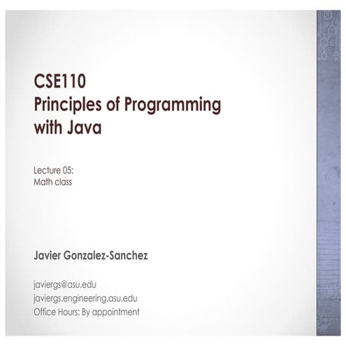 201707 CSE110 Lecture 05 | PPT