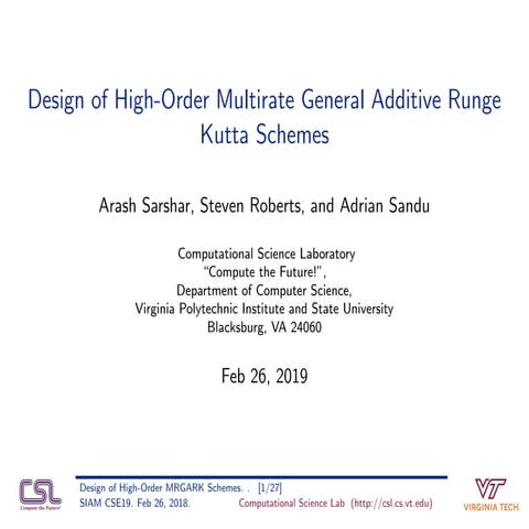 Design Of High Order Multirate Gark Schemes Pdf Graphics Software 4016