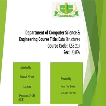 Data stucture binary search trees in cse engineering | PPT