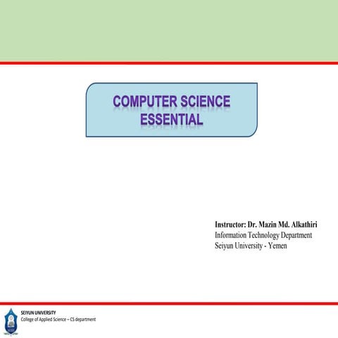 ESSENTIAL of (CS/IT/IS) class 05 (Software concepts) | PPTX | Programming Languages | Computing