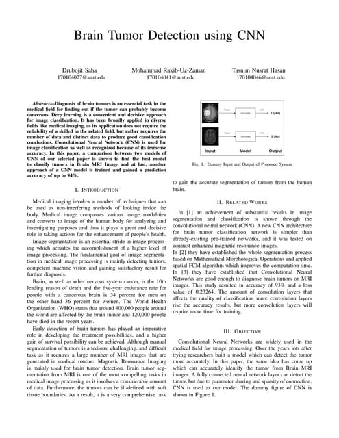 Brain Tumor Detection Using Image Processing Ppt