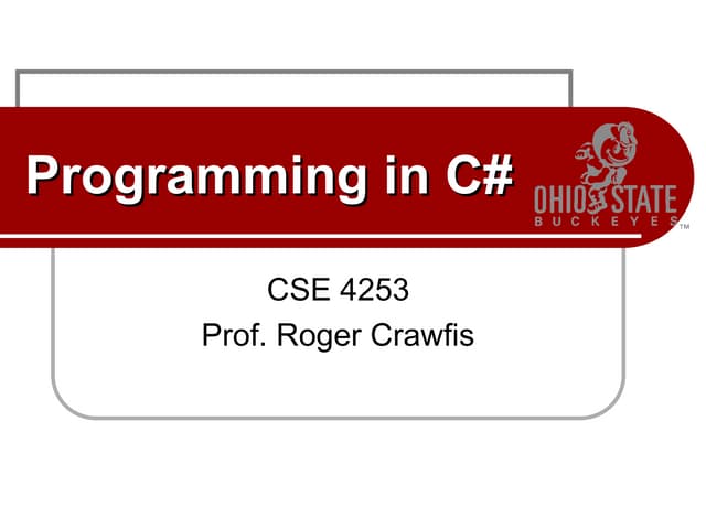 CSharp_01_CLROverview_and Introductionc# | PPT CSharp_01_CLROverview_and Introductionc# | PPT