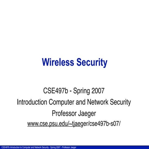 Wirelesssecurity Materialwirelesssecurity Materialwirelesssecurity Material Ppt