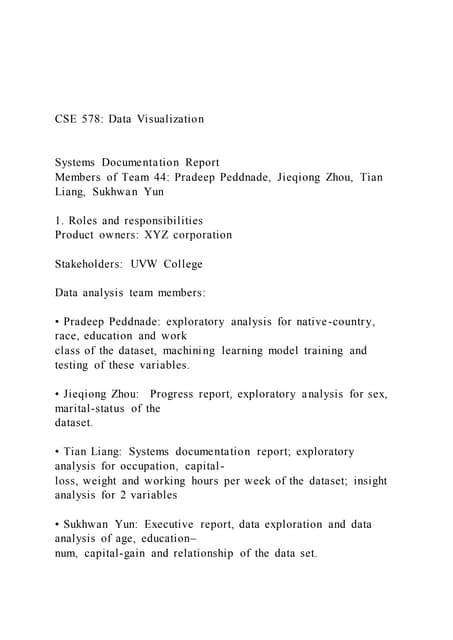CSE 578 Data Visualization Systems Documentation Repo | PDF CSE 578 Data Visualization Systems Documentation Repo | PDF