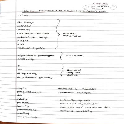 Discrete maths# Topics | PDF