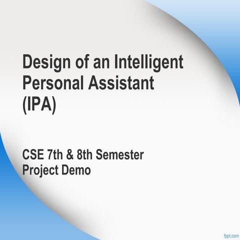 CSE 7th and 8th Semester Project Demo | PPT