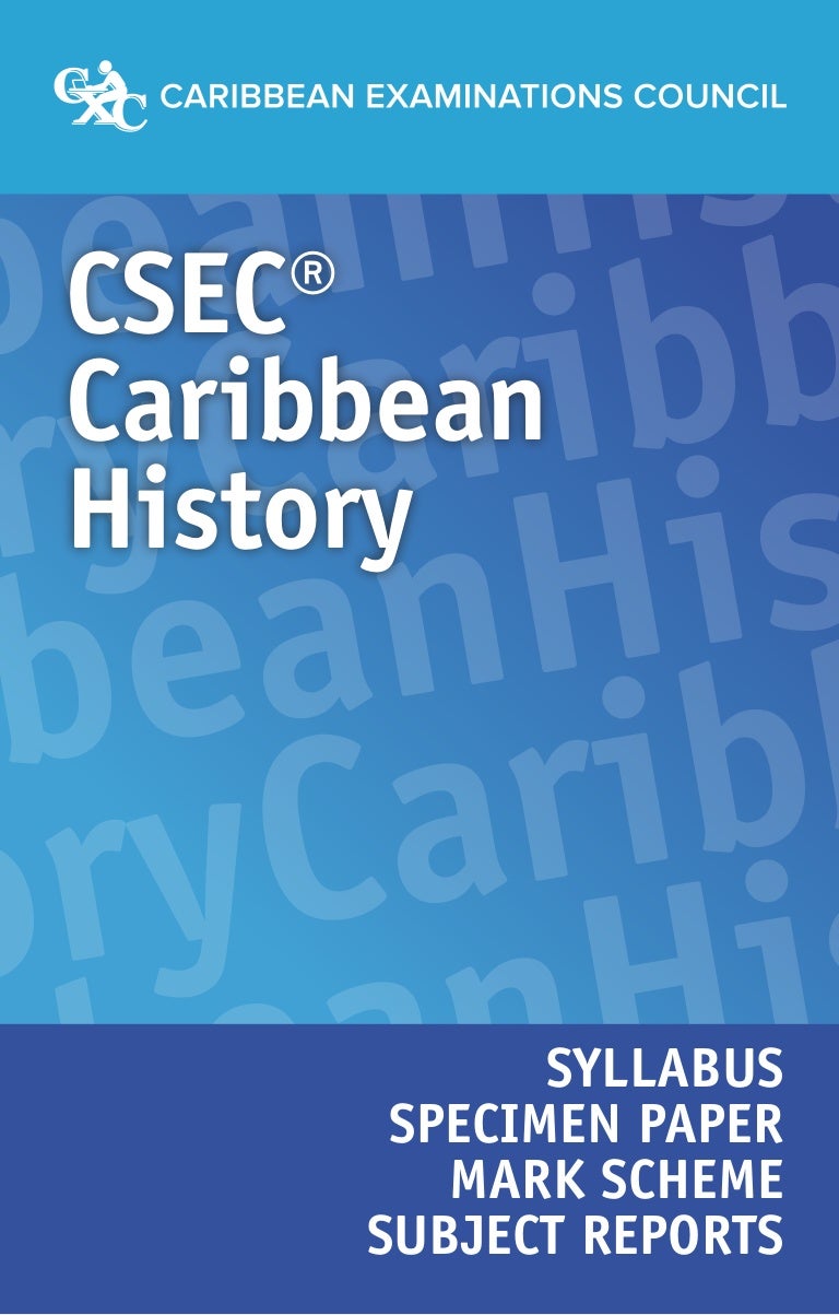 CXC CSEC Syllabus For Caribbean History cxc-csec-syllabus-for-caribbean-history
