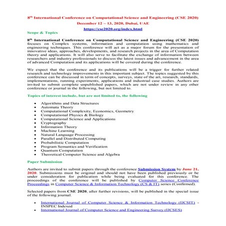 13th International Conference on Computational Science and Engineering ...