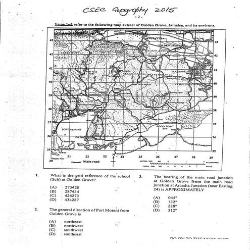 CSEC GEOGRAPHY PAPER 1- JUNE 2015 | PDF