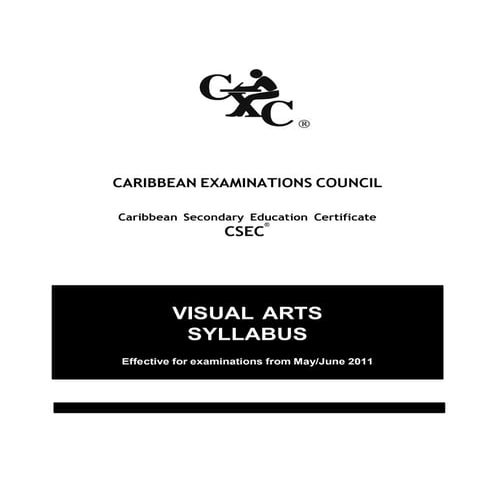 Csec visual arts syllabus | PDF