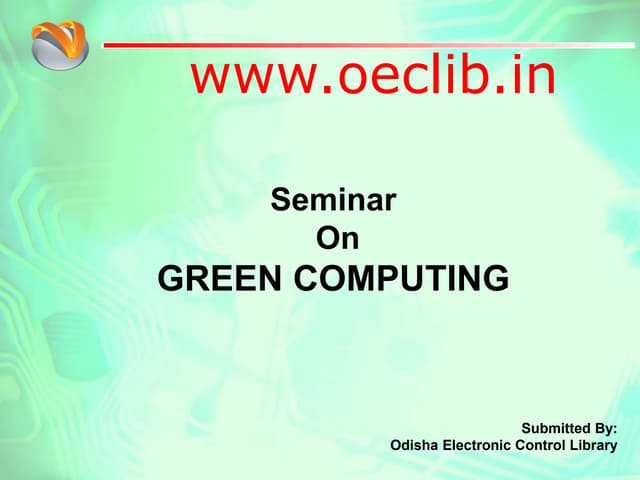 Green Computing | PPTX