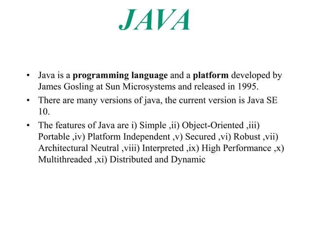 Cse java | PPT Cse java | PPT